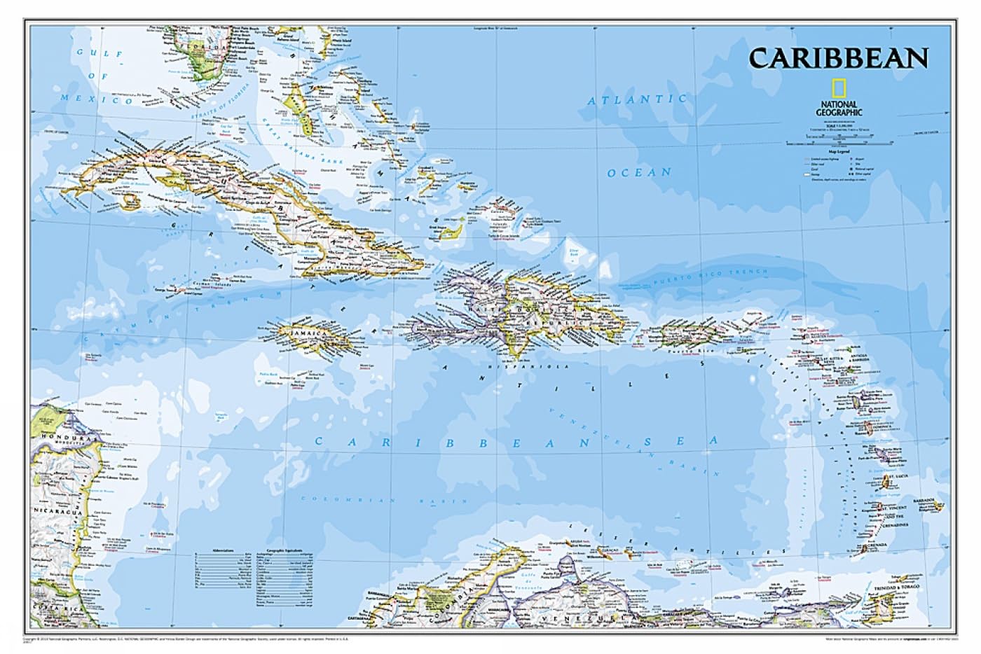Karibik Classic: NATIONAL GEOGRAPHIC Länder & Regionen: Wall Maps ...