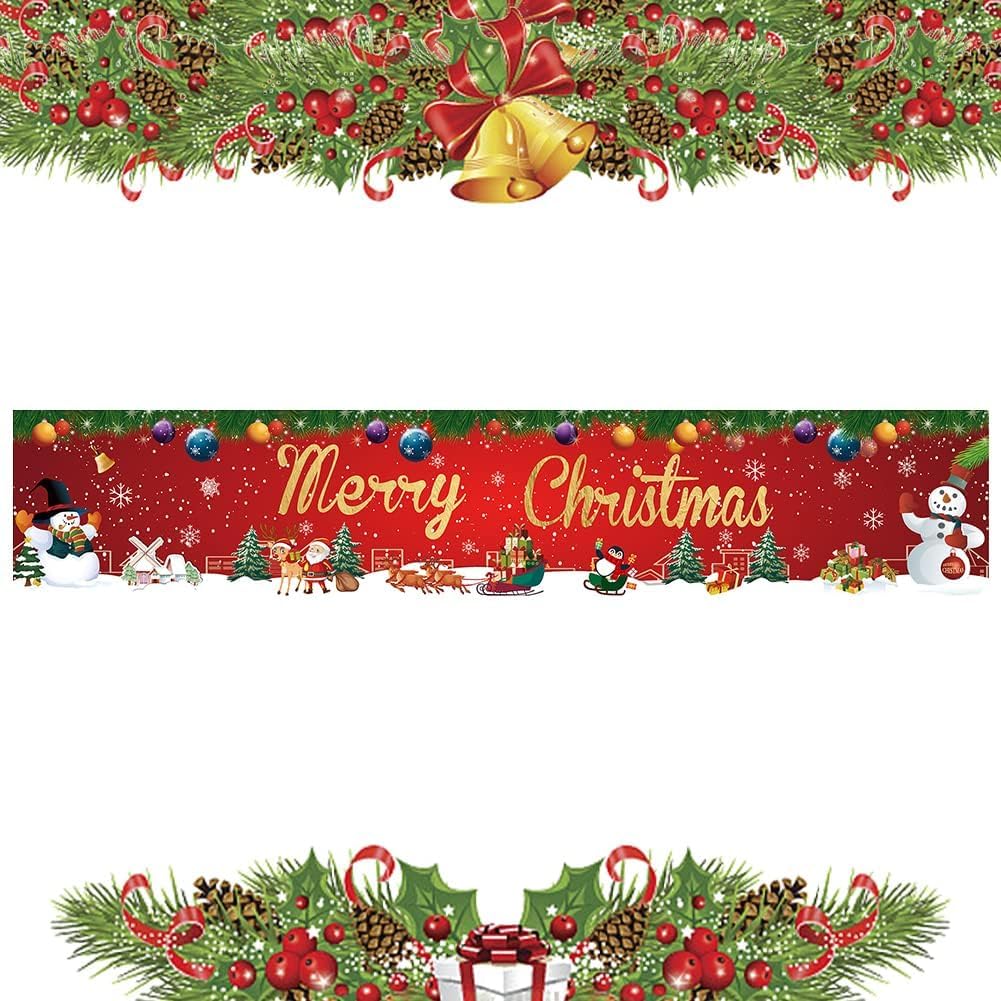 Merry Christmas Banner Merry Christmas Decoration Banner Xmas Large ...