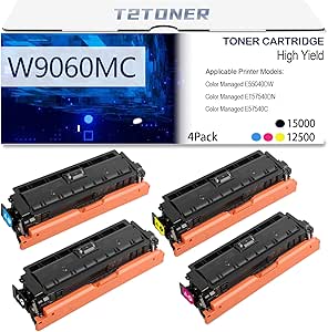 Amazon.com: T2TONER W9060 W9060MC Toner Cartridge Remanufactured ...