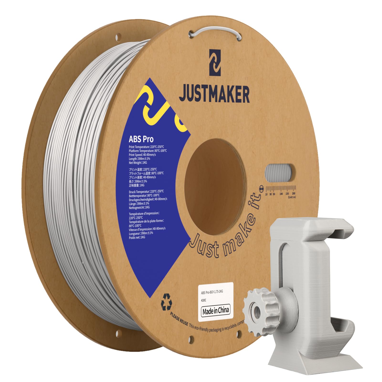 Amazon.com: JUSTMAKER ABS PRO (ABS+) 3D Printer Filament, Upgraded ...