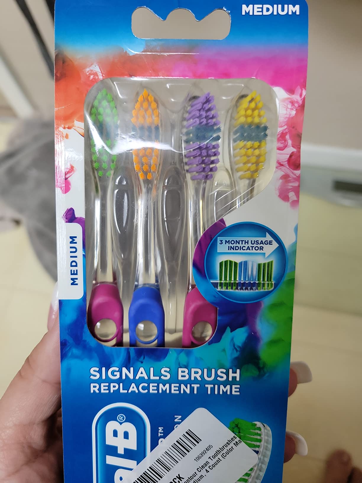 Amazon.com: Oral-B Indicator Contour Clean Toothbrushes, Medium, 4 ...