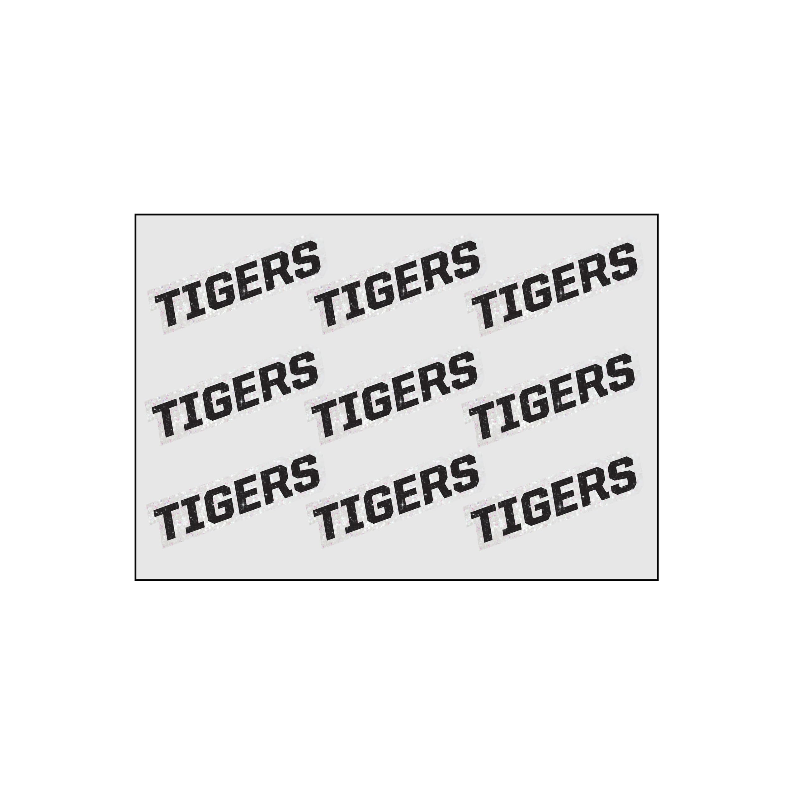 Snapklik.com : Glitter Team Name Face Stickers - Tigers Skin-Safe Decals