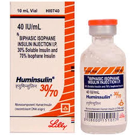Huminsulin 30/70 40Iu/ml - Vial of 10ml Injection : Amazon.in: Health ...