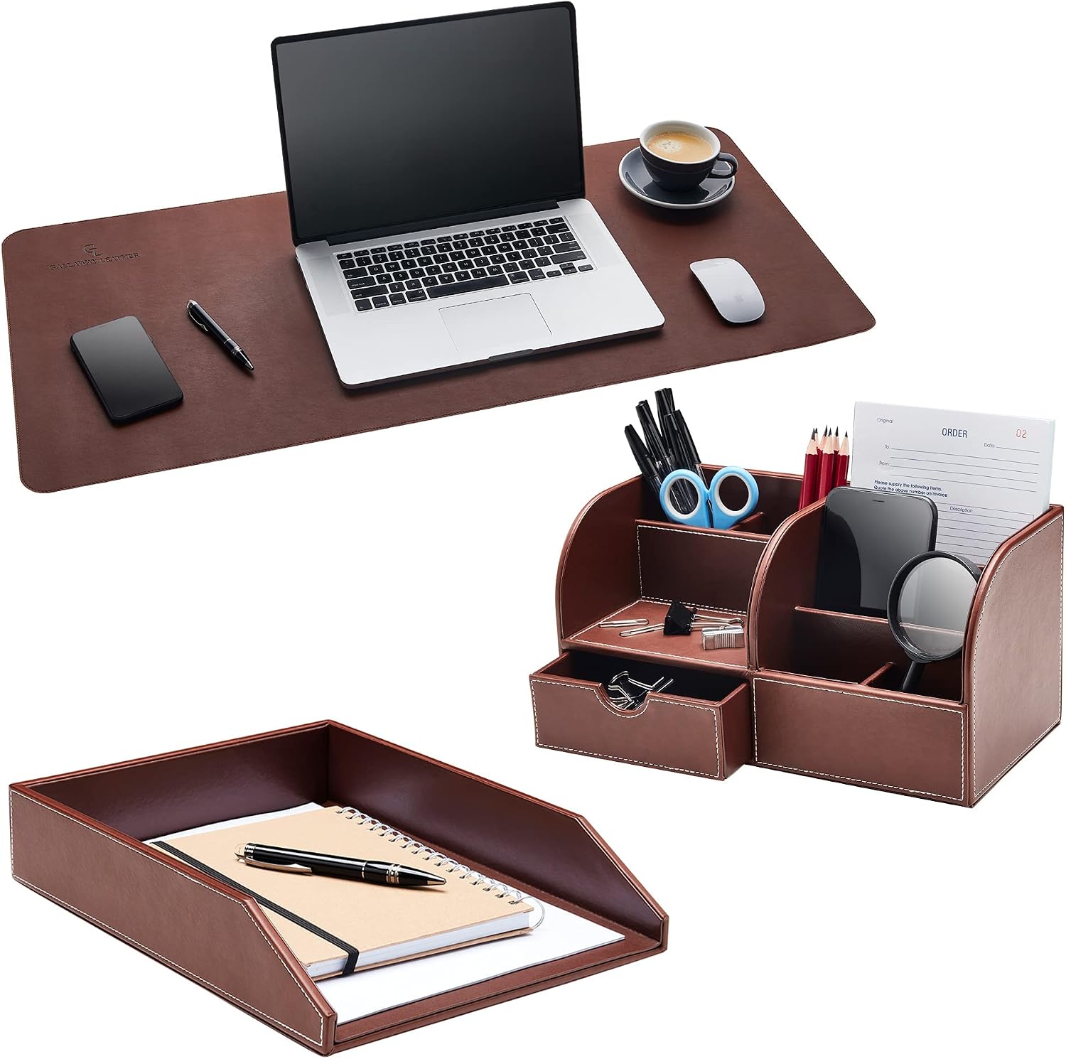 Amazon.com: Gallaway Leather - Home Office Set : Office Products