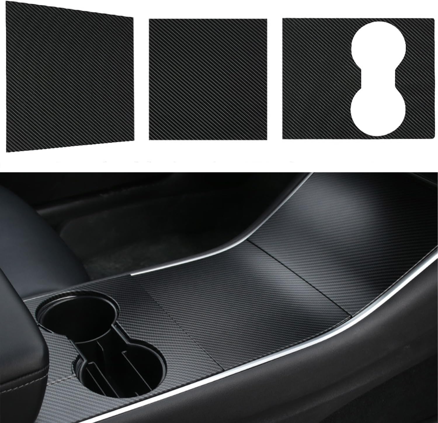 Amazon.com: Gleway Center Console Wrap Cover Kit Compatible with Tesla ...