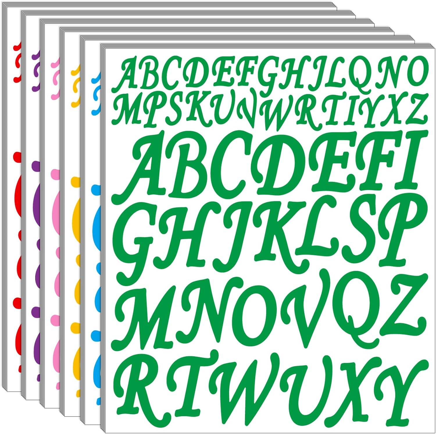 Amazon.com: Bemeol 1560 Pieces Letter Stickers 30 Sheets Self Adhesive ...