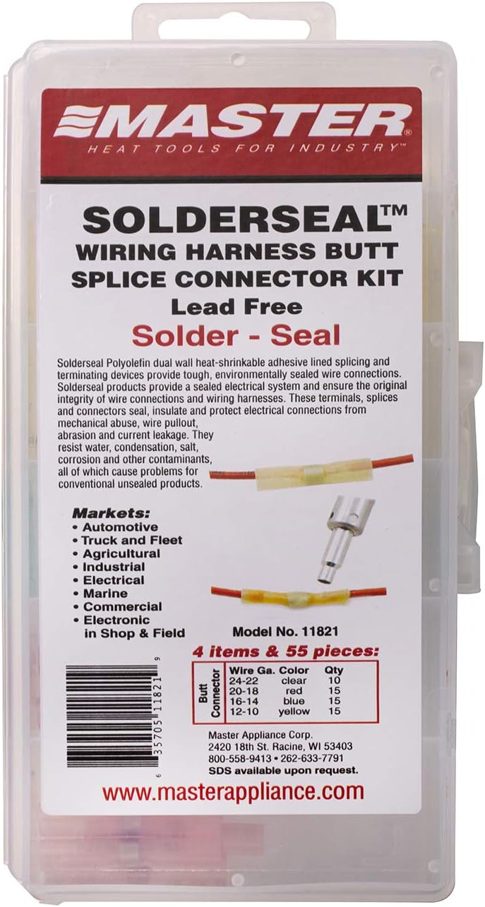 Master Appliance Solderseal Butt Splice Connector Mini Pack ...