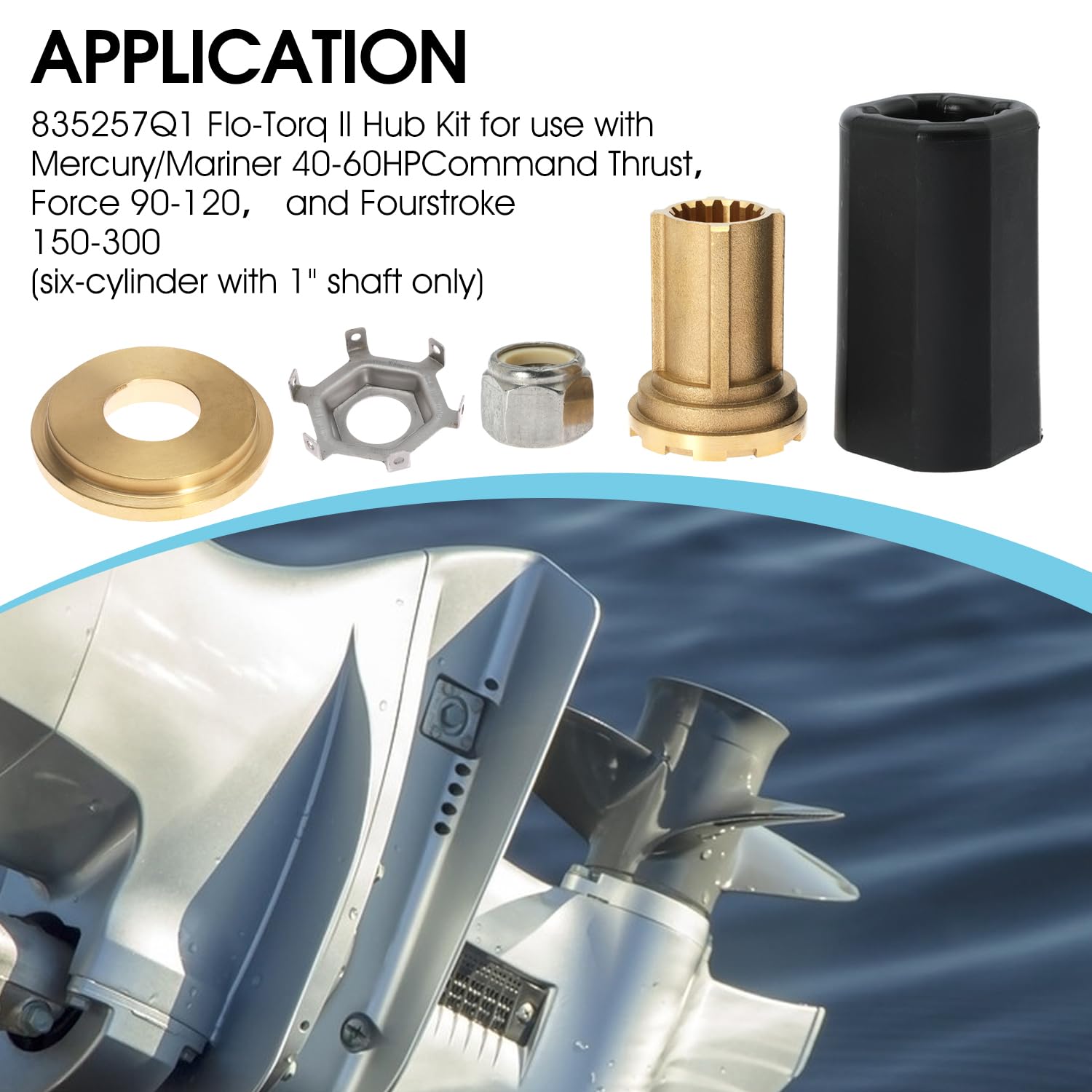 Snapklik.com : Hub Kit For Flo-Torq II Replace 835257Q1 For Mercury 60 ...