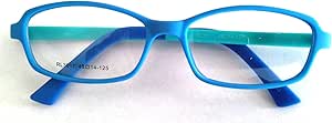 Amazon.com: Krafty Eye Glasses - Lt. Blue/Teal KidFlex Oval Shape Frame ...