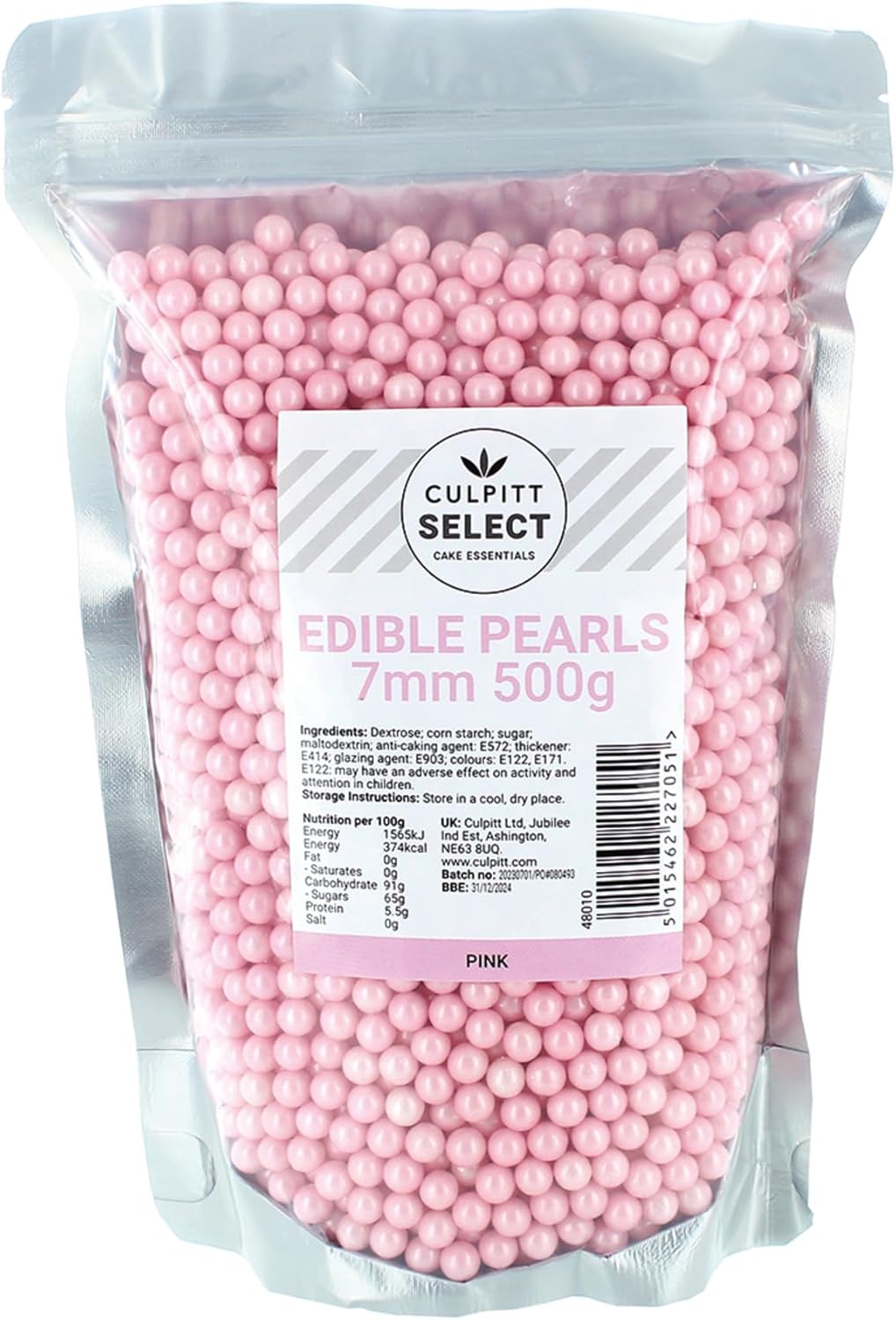 Culpitt Select Edible Pearls | Pink 7mm Beads, Cake Sprinkle ...