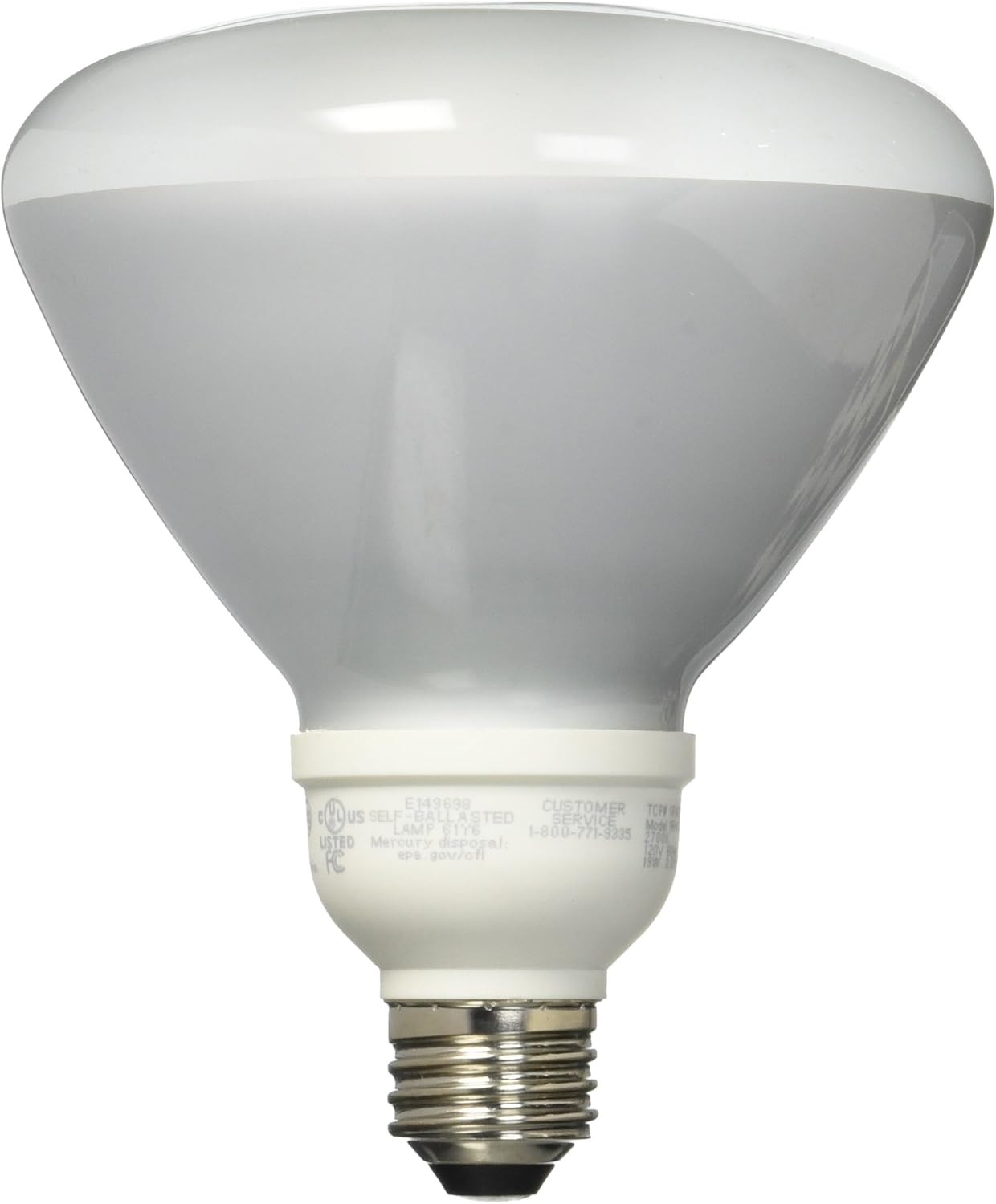 TCP 1R4019 CFL R40 - 85 Watt Equivalent (19W) Soft White (2700K) Flood ...