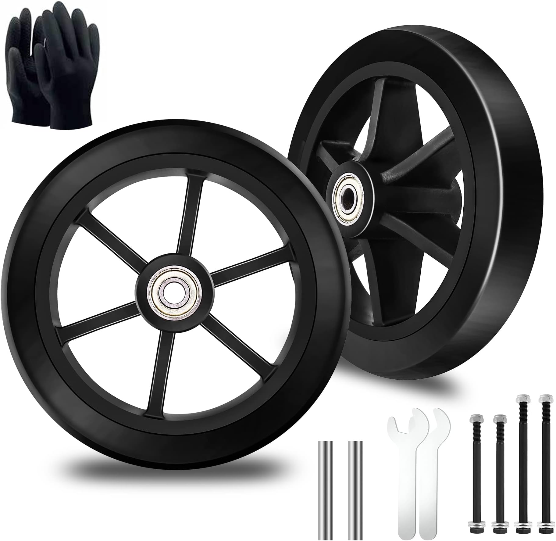 Amazon.com: 2 Pack 6 Inch Solid Replacement Wheels - Environmentally ...