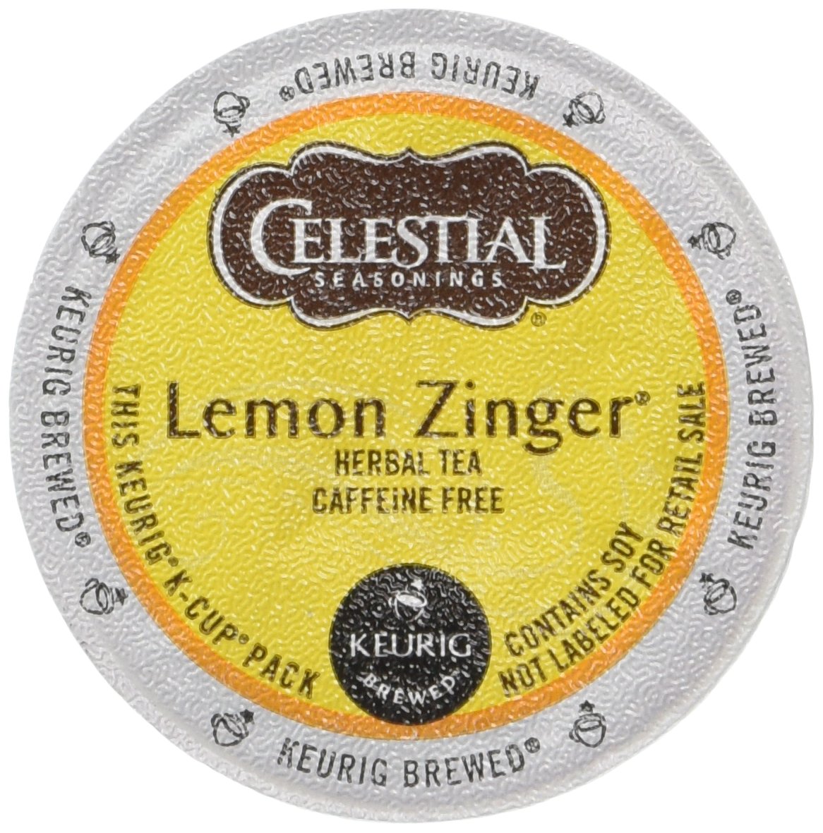 Amazon.com : Celestial Seasonings Lemon Zinger Herbal Tea, K-Cup ...