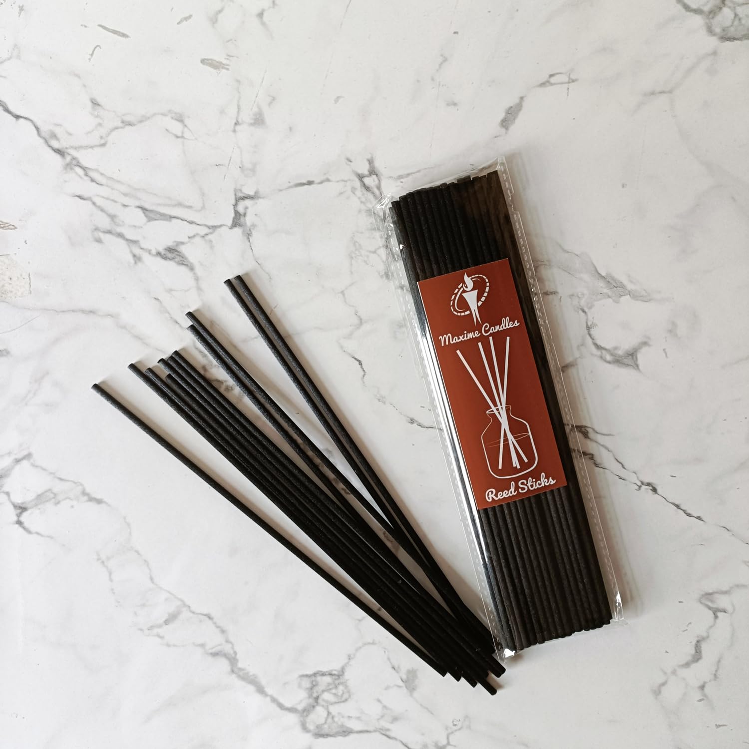 Maxime Candles Reed Diffuser Sticks, 8 Inch Black Fiber Sticks Aroma ...