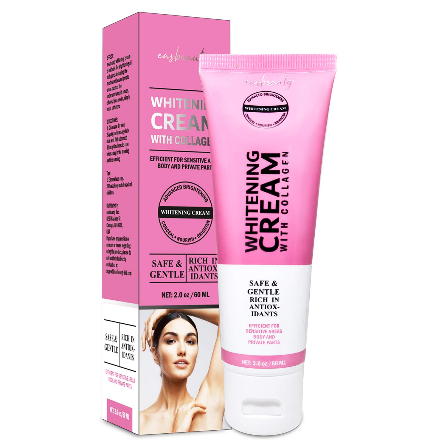 Buy Easbeauty Underarm Lightening Cream Upgraded Formula with Kojic and ...