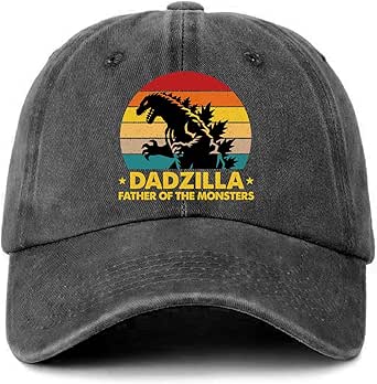 GOSJINNK Funny Godzilla Hats Dadzilla Father of The Monsters Printed ...