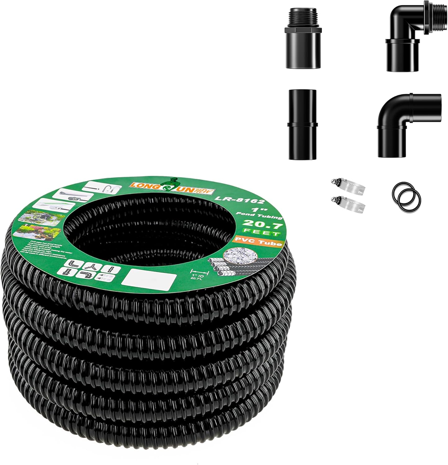 Amazon.com: LONGRUNNEW Kinkproof 1.5" Flexible PVC Pond Tubing, 26.9 Ft ...