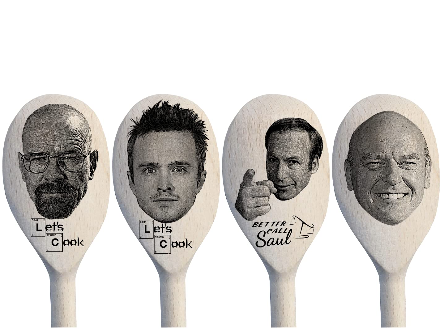 Amazon.com: Breaking Bad's Faces Engraved on a Wooden Spoon (30cm ...