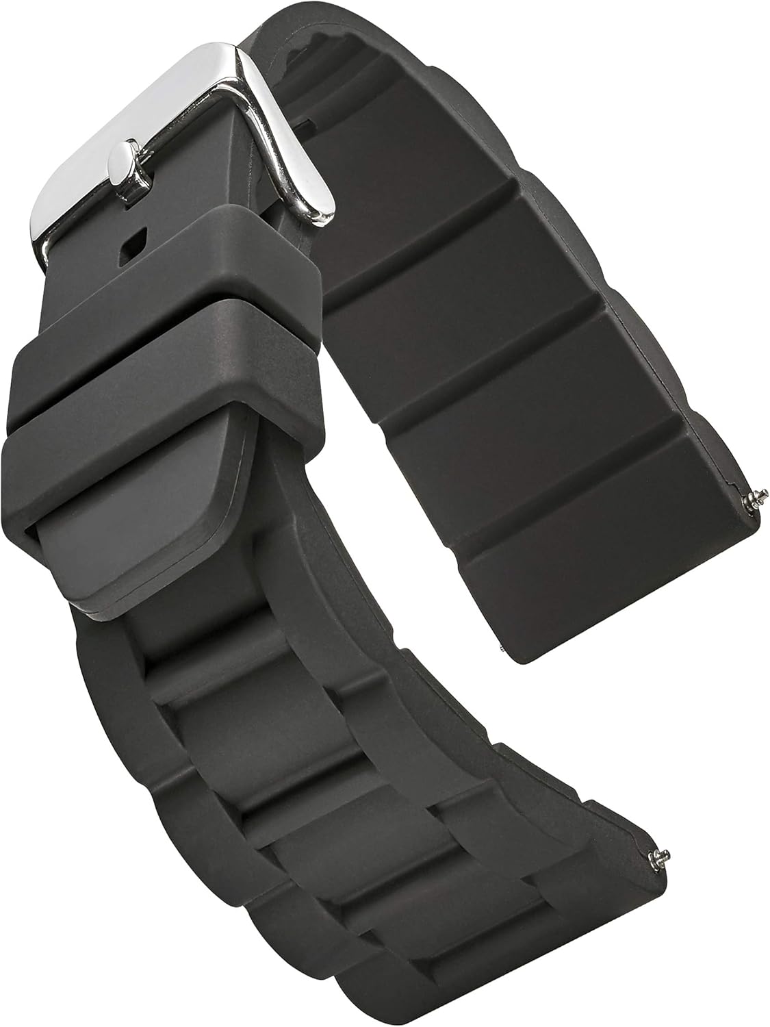 STUNNING SELECTION Sporty Thick Padded Silicone Waterproof Watch Band ...