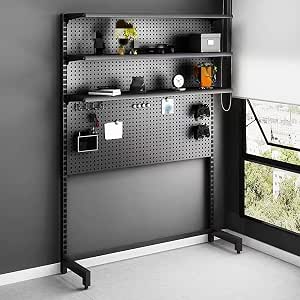 Amazon.com : Asiwnshw Freestanding Modular Steel Pegboard System, Metal ...