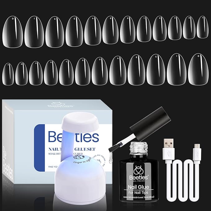 Amazon.com: Beetles Gel Nail Kit Easy Nail Extension Set,500Pcs Pre ...