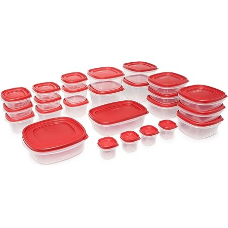 Amazon.com: Rubbermaid Easy Find Lids Food Storage Containers, Racer ...