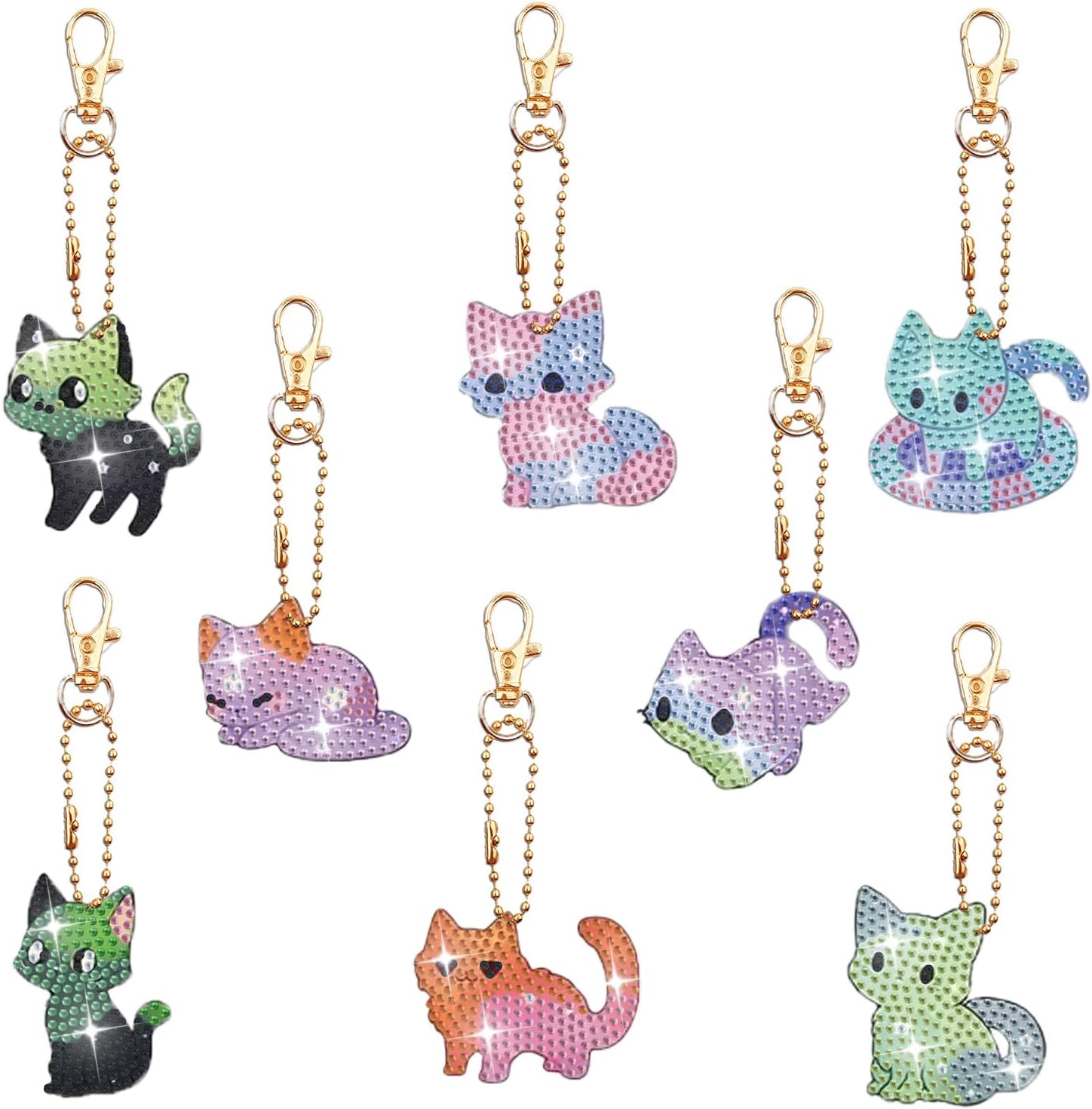 Amazon.com: Diamond Art Painting Keychains Kit, Diamond Keychains Kit ...