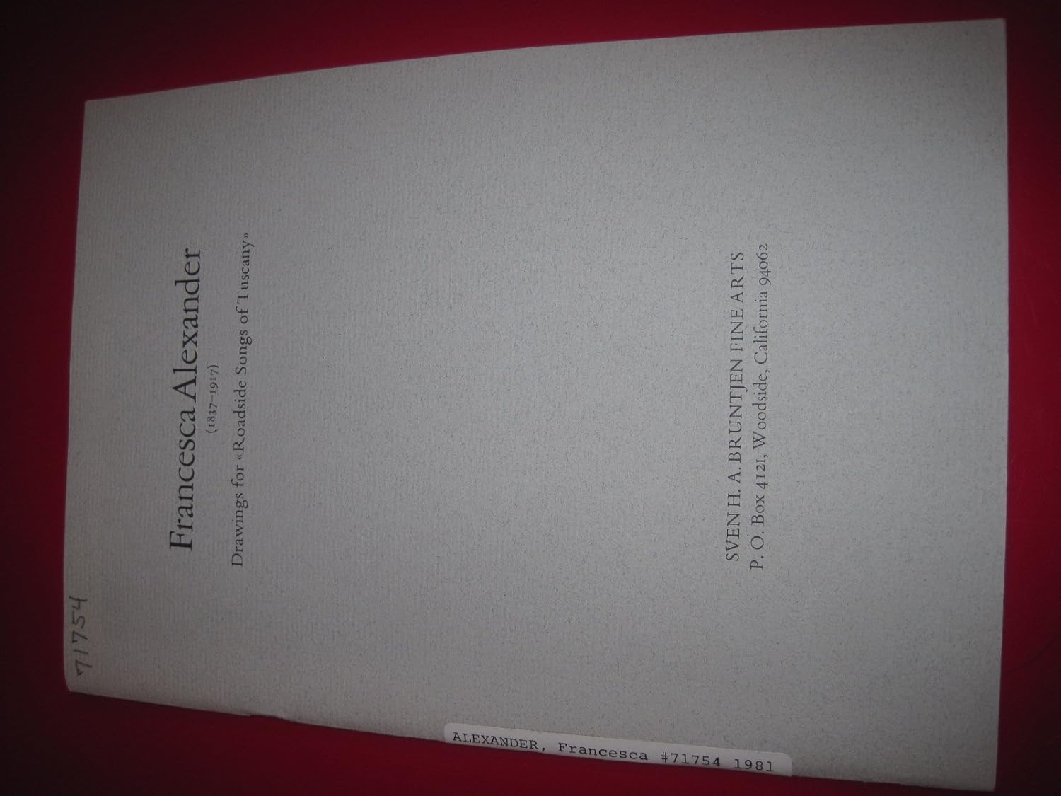 Francesca Alexander, 1837-1917: Drawings for "Roadside songs of Tuscany ...
