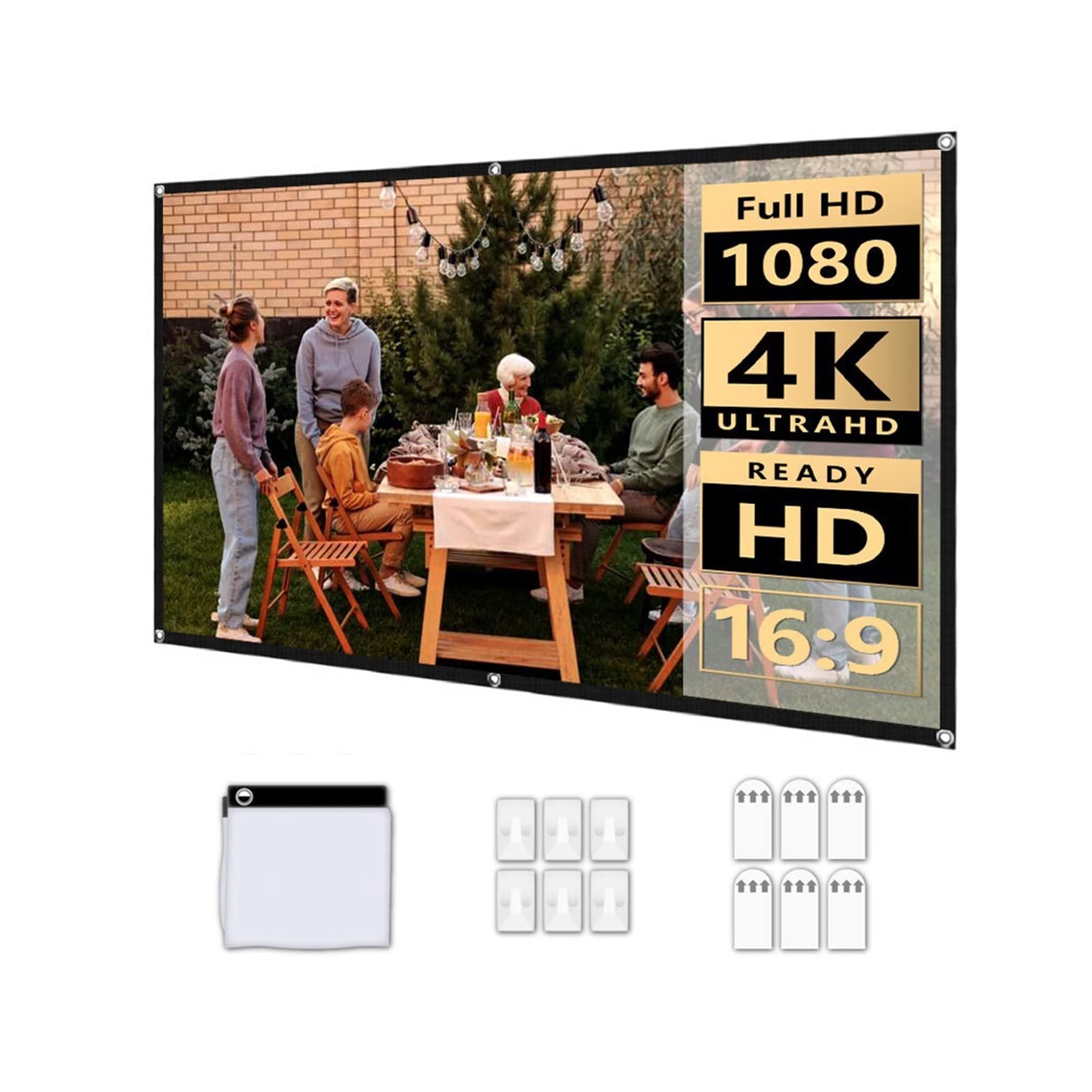 Buy Projector screen PS5 / PS6. شاشة 100/120 بوصة المحمولة HD 16: 9 ...