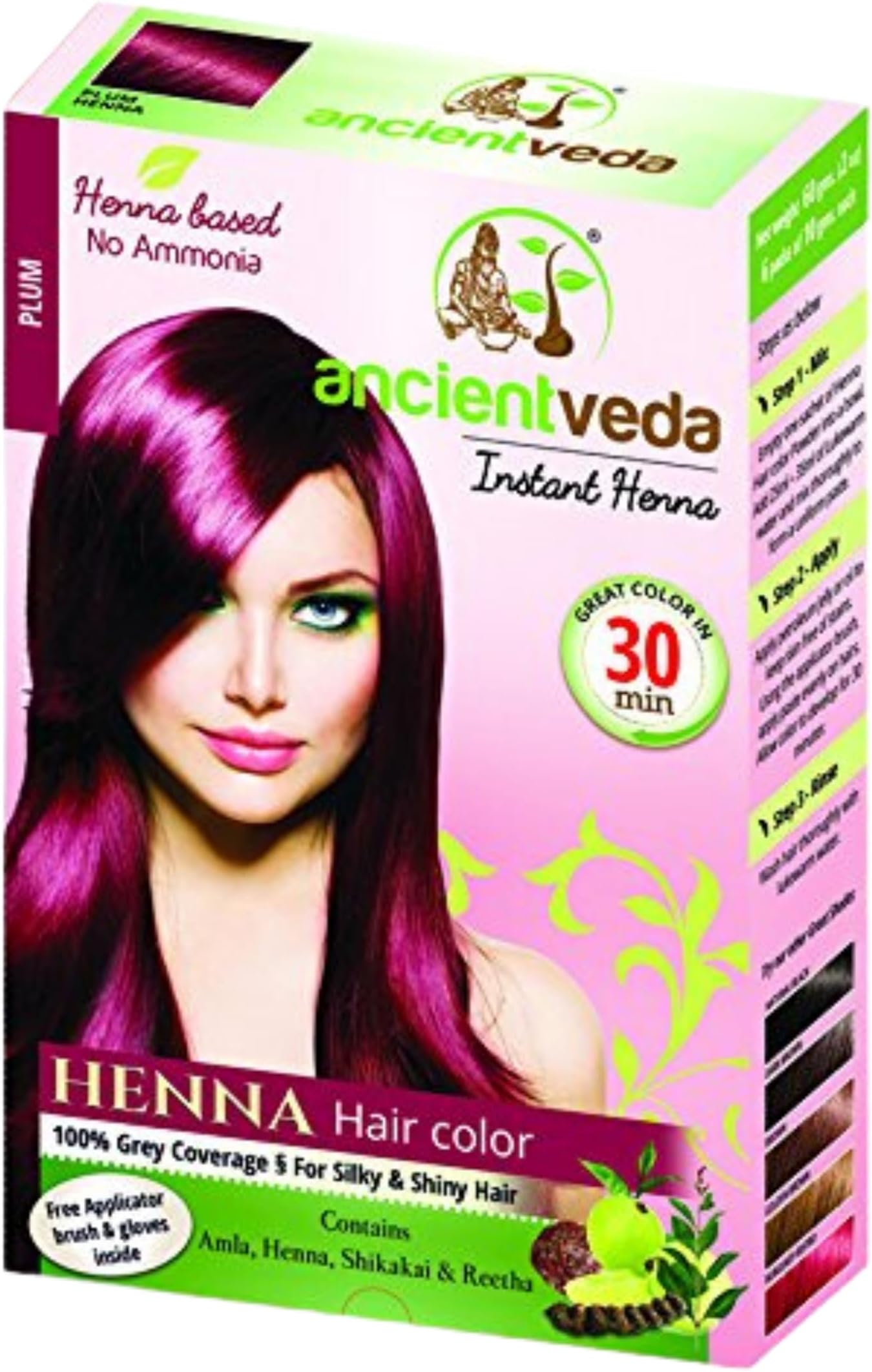 Amazon.com : ANCIENT VEDA Henna Hair Color | Instant Henna with ...