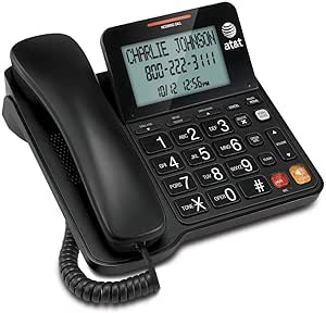 Amazon.com : AT&T CL2940 Corded Phone with Caller ID/Call waiting, Speakerphone, XL Tilt Display ...