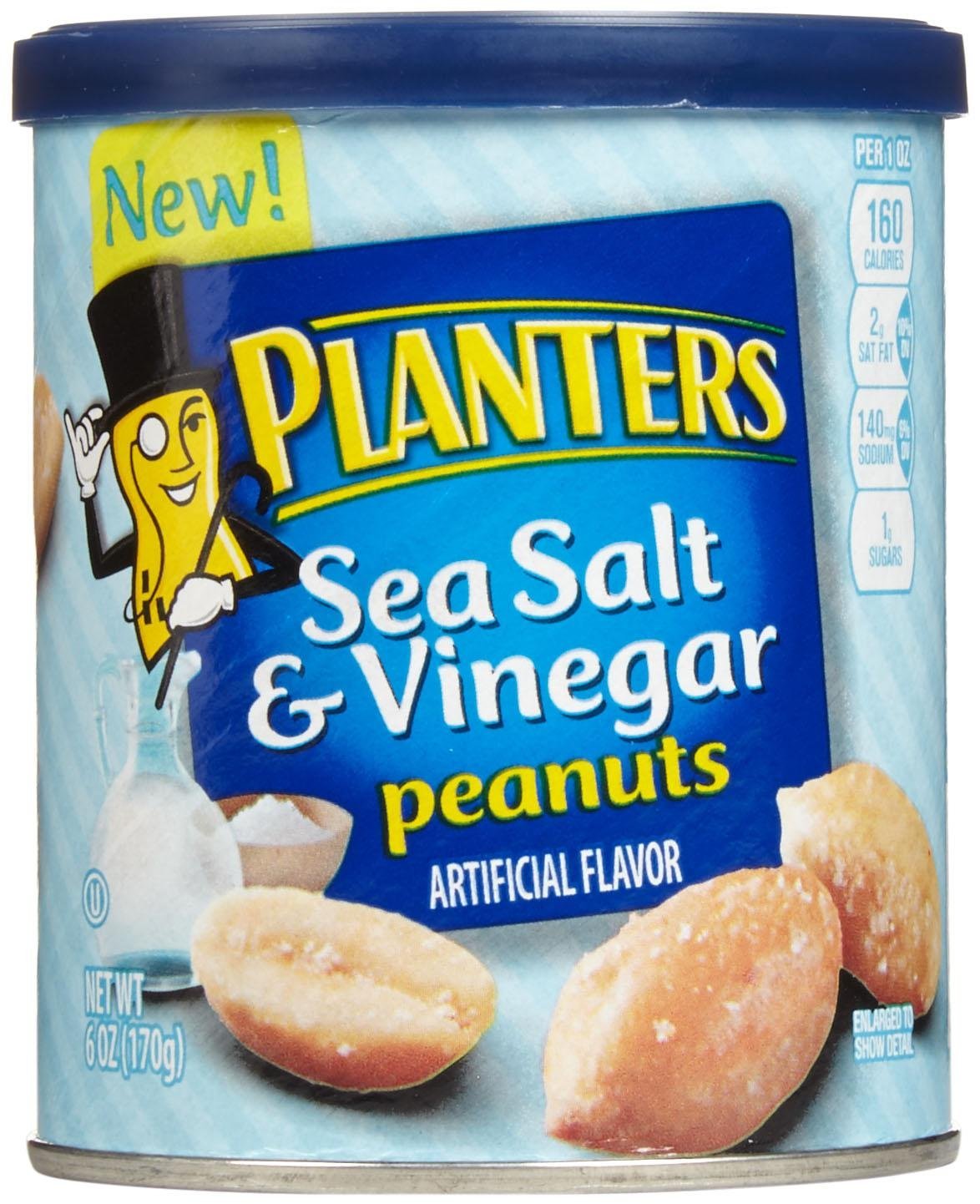 Amazon.com : Planters Sea Salt and Vinegar Peanuts-6 oz : Grocery ...
