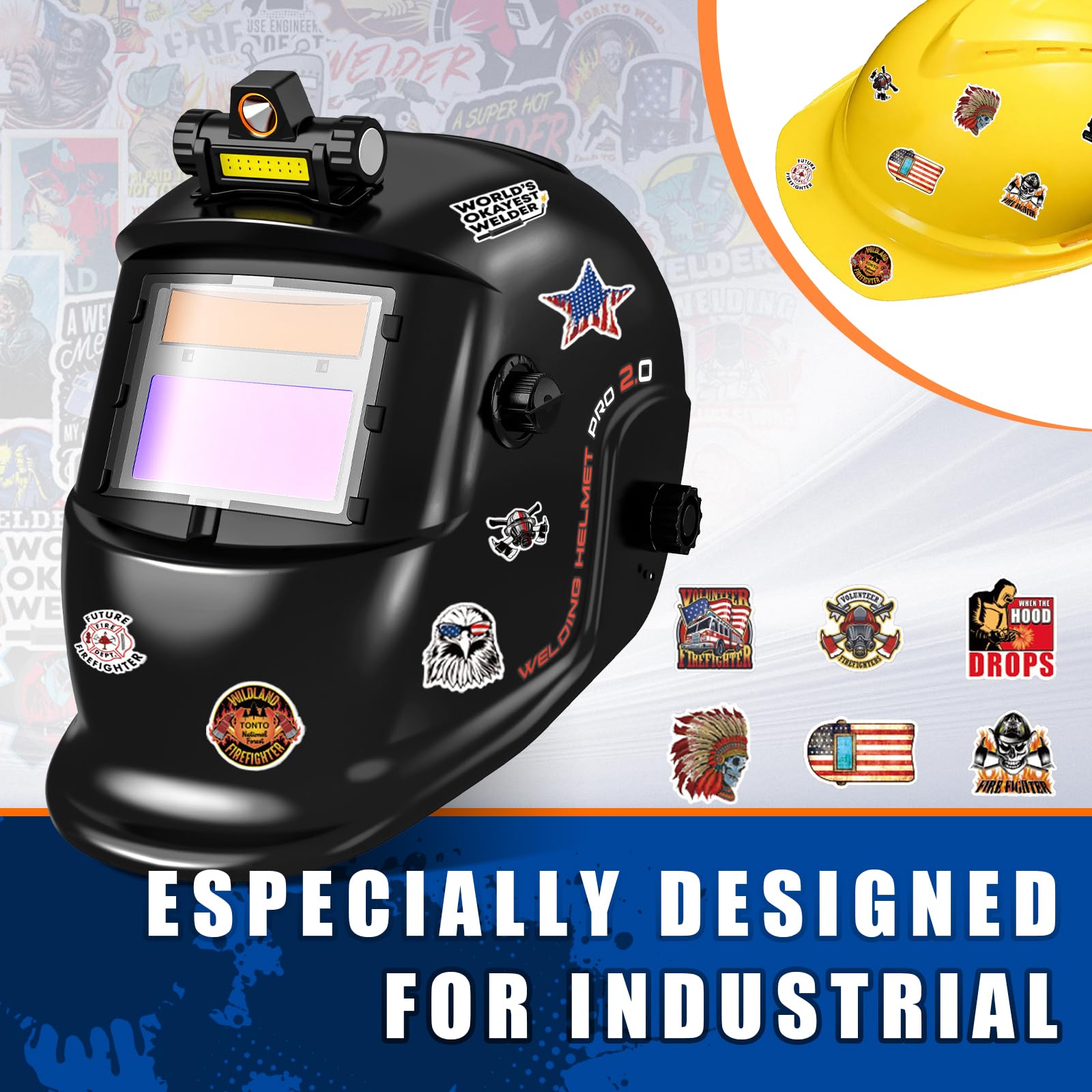 Snapklik.com : 200 Pcs Welding Stickers For Welding Hood Funny Hard Hat ...