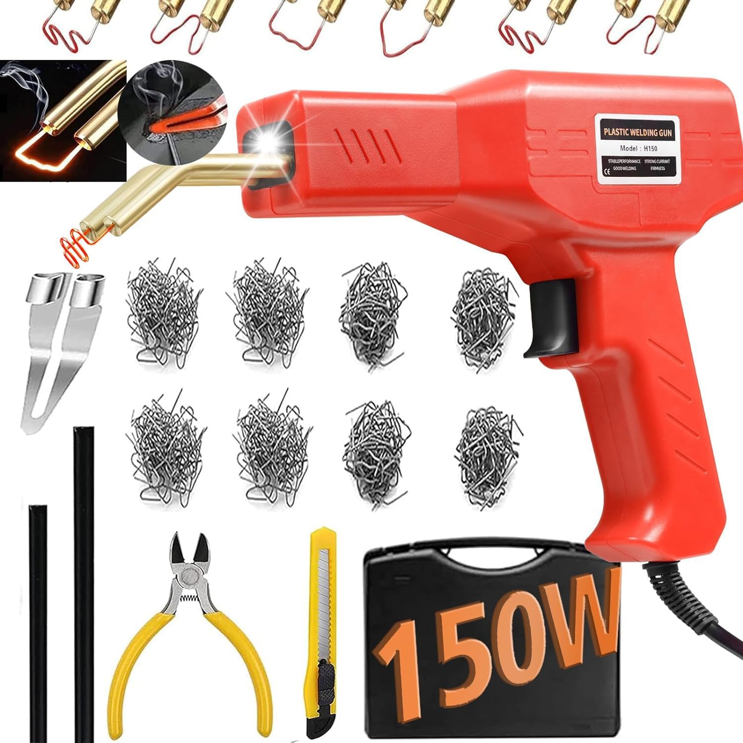 Plastic Welder Kit, Plastic Welding Kit, 50W Hot Stapler Plastic Repair ...