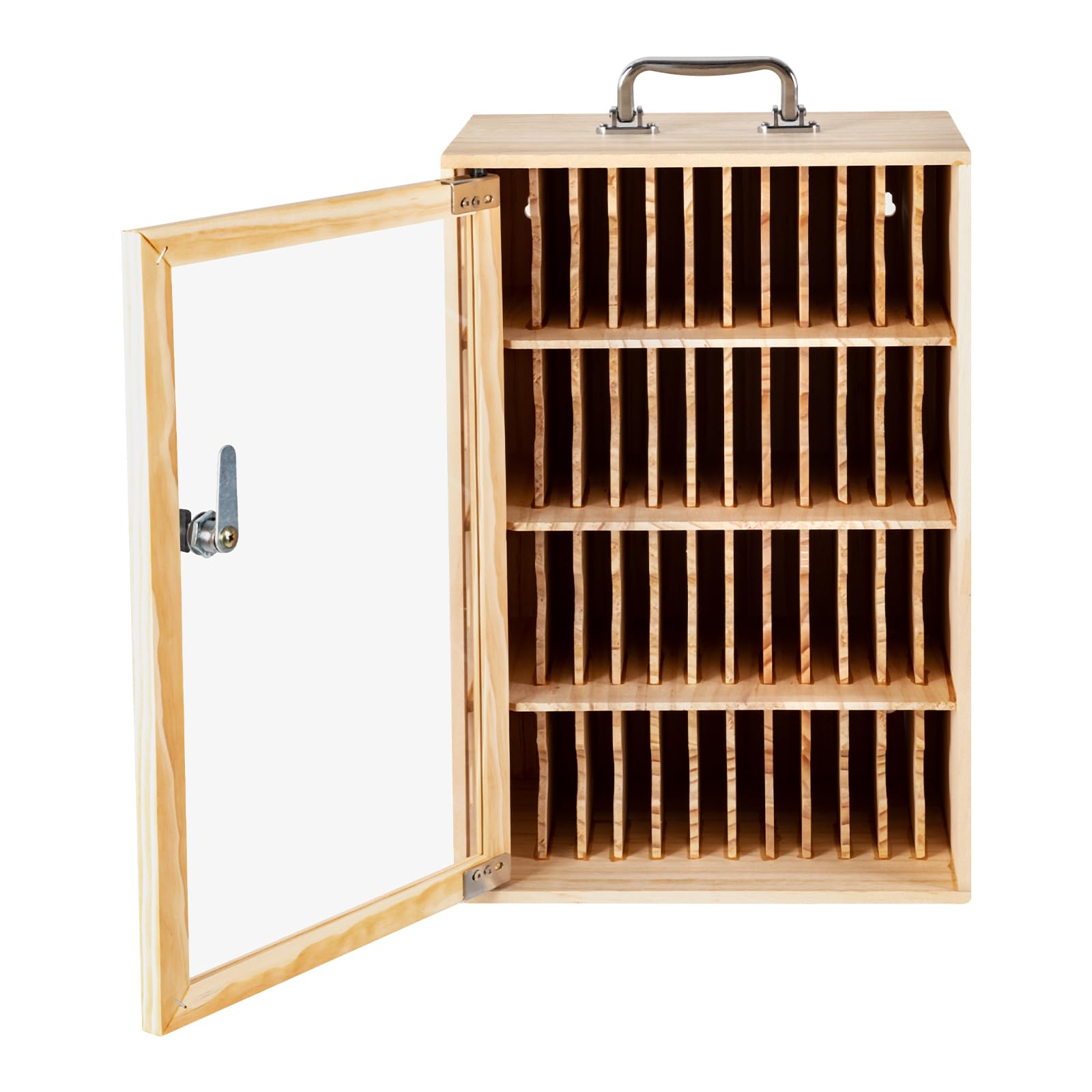 Amazon.com: 48 Slots Cell Phone Storage Box, Wood & Acrylic Cell Phone ...