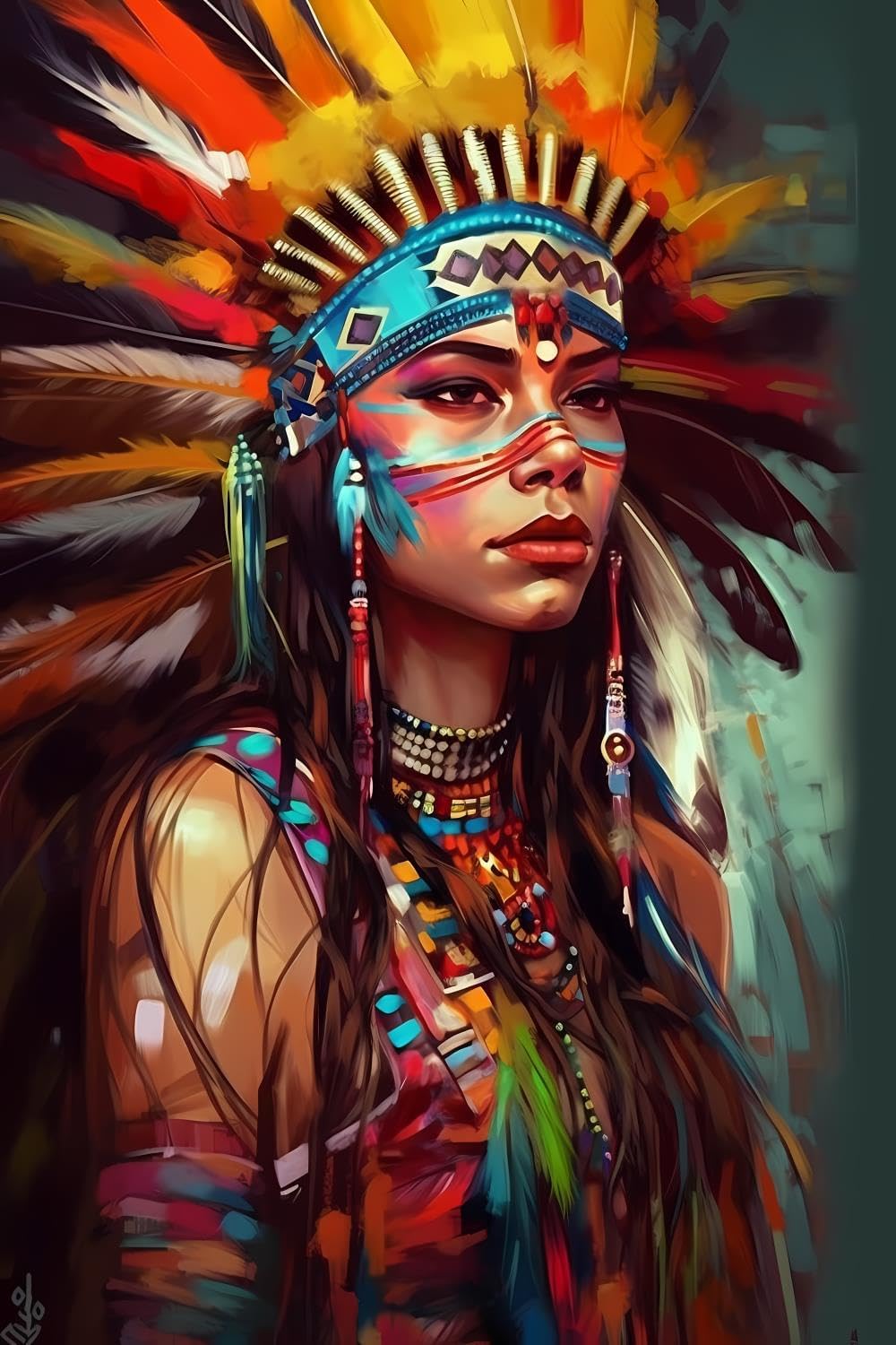 Amazon.com: Diamond Painting Kits for Adults & Kids Native American ...