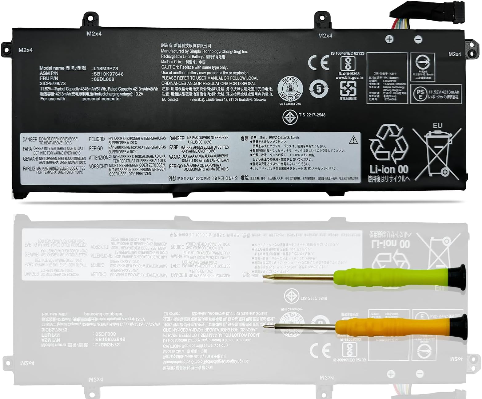 Amazon.com: UGXKNAE L18M3P73 Laptop Battery for Lenovo ThinkPad T490 ...