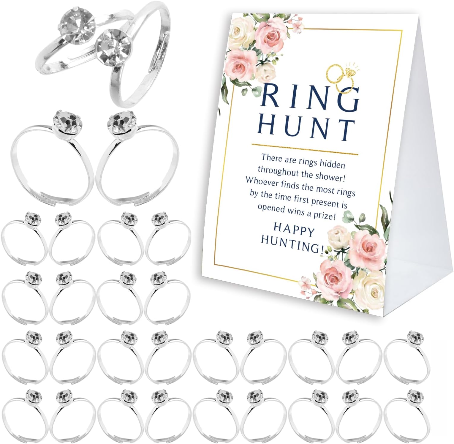 Amazon.com: Bridal Shower Ring Game, Ring Hunt Bridal Shower Game 30 ...