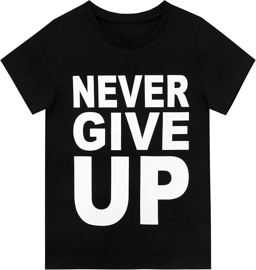 Ping Pop Jungen T Shirt Never Give Up Gr 5 6 Jahre Schwarz Amazon ping-pop-jungen-t-shirt-never-give-up-gr-5-6-jahre-schwarz-amazon