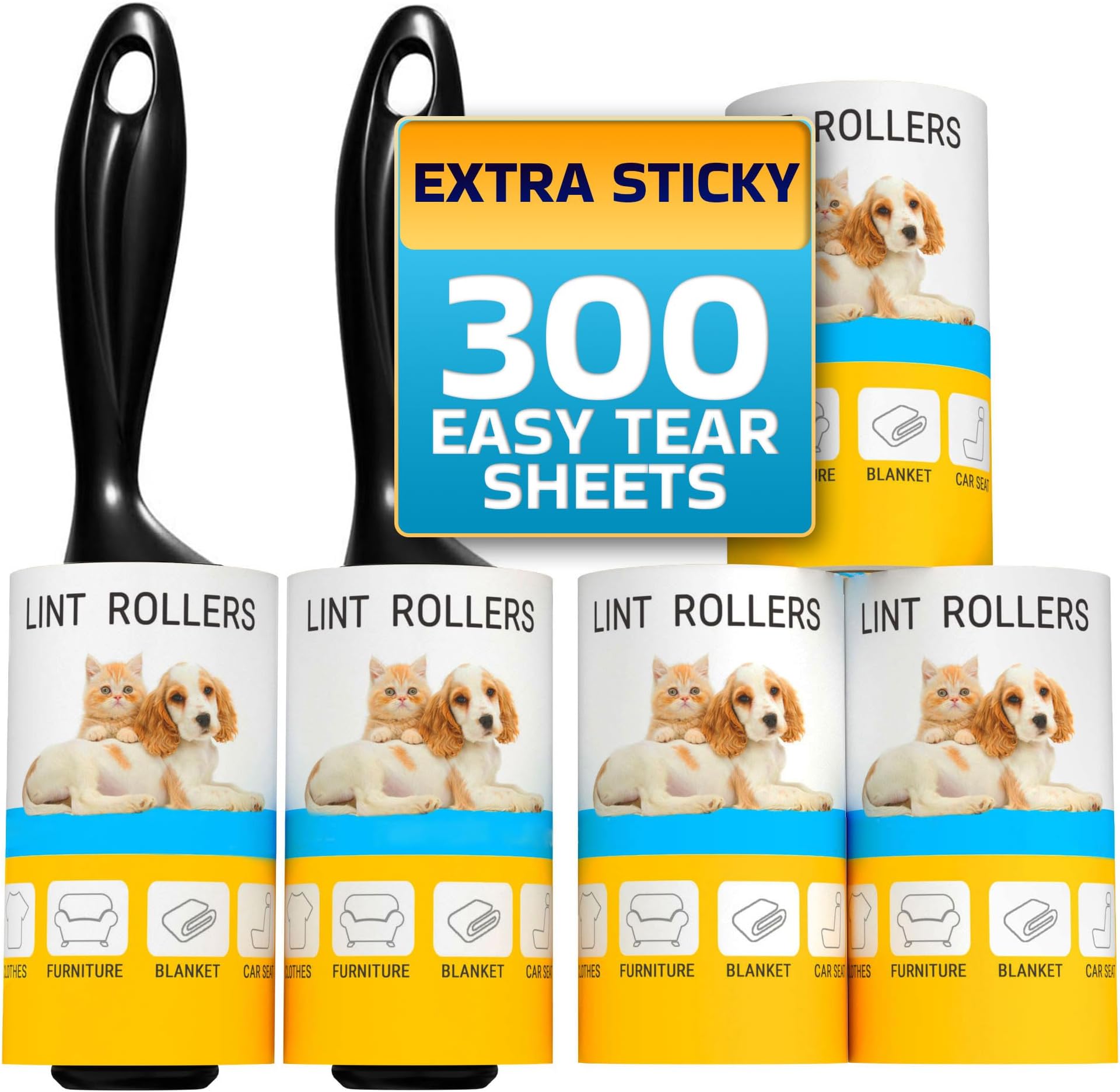 Amazon.com: Lint Rollers for Pet Hair, Sticky, Remover for Couch ...