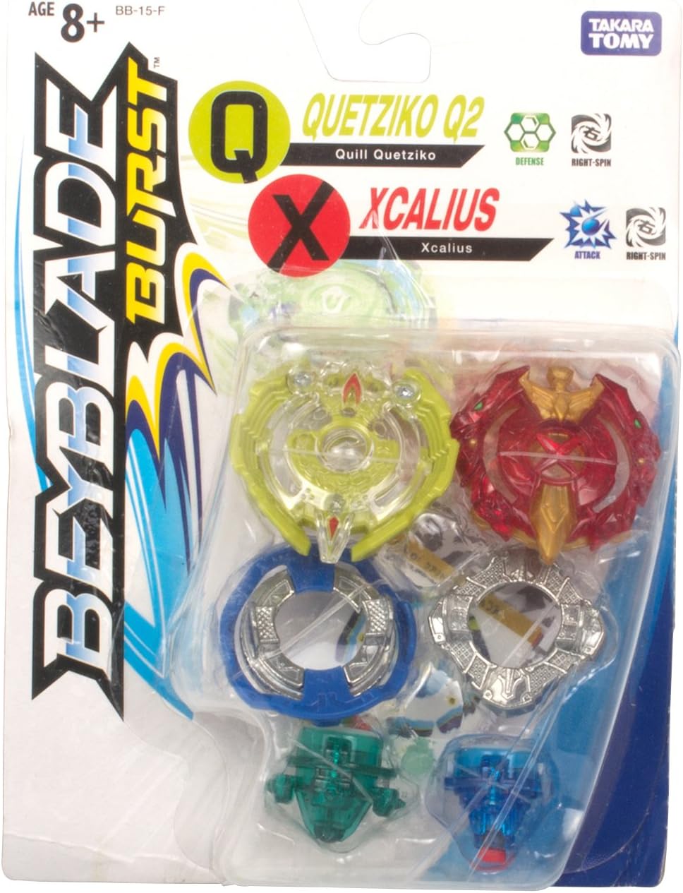 Takara Tomy Beyblade Burst Quetziko and Xcalius (15.2cm, Pack of 2 ...