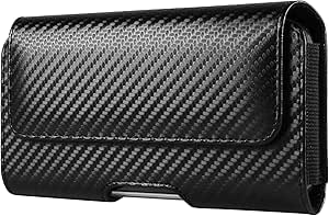 PU Leather Cell Phone Holster Swivel Belt Clip Case Compatible with iPhone 15 Pro Max Galaxy S24 ...