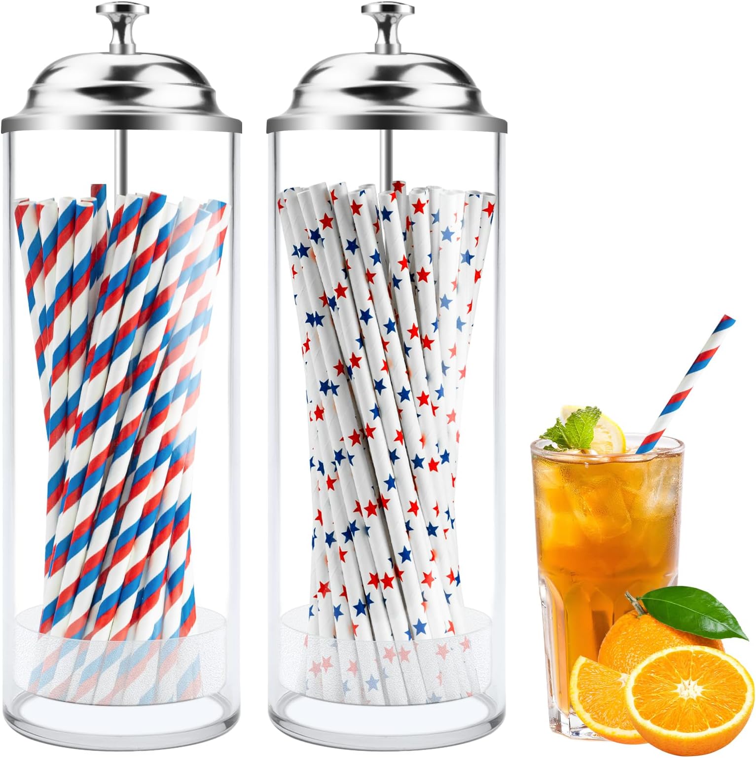 Amazon.com: Gemco Jumbo Straw Dispenser, One Size, Clear: Drinking ...