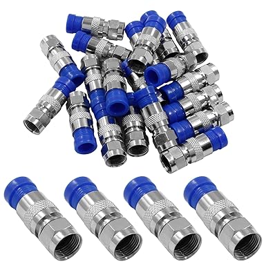 Amazon.com: Litoexpe 20pcs RG6 Compression Connectors, F Type Coaxial ...