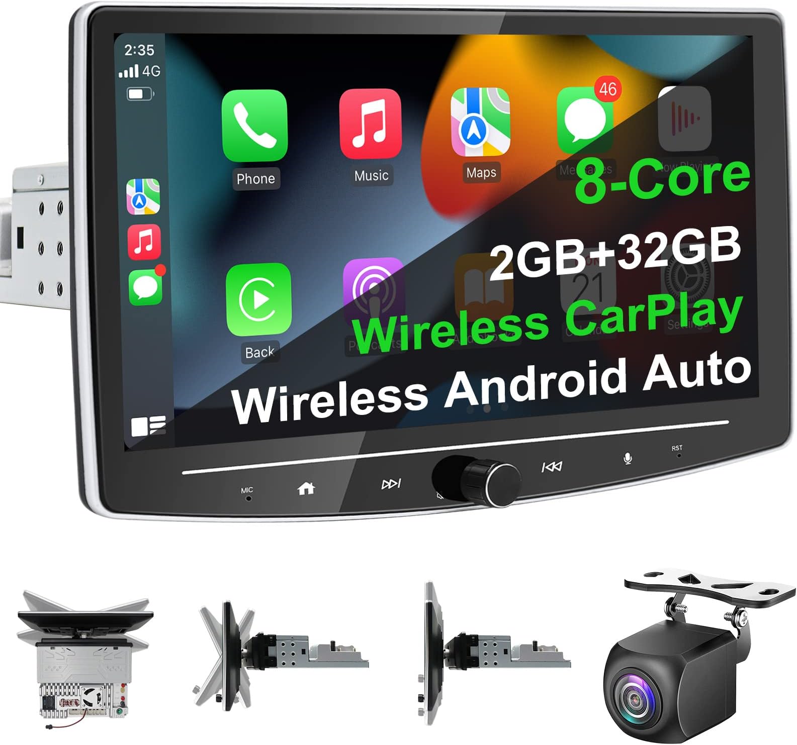 Amazon.com: 2G+32G Android Single Din Car Stereo 10.1 Inch Touchscreen ...
