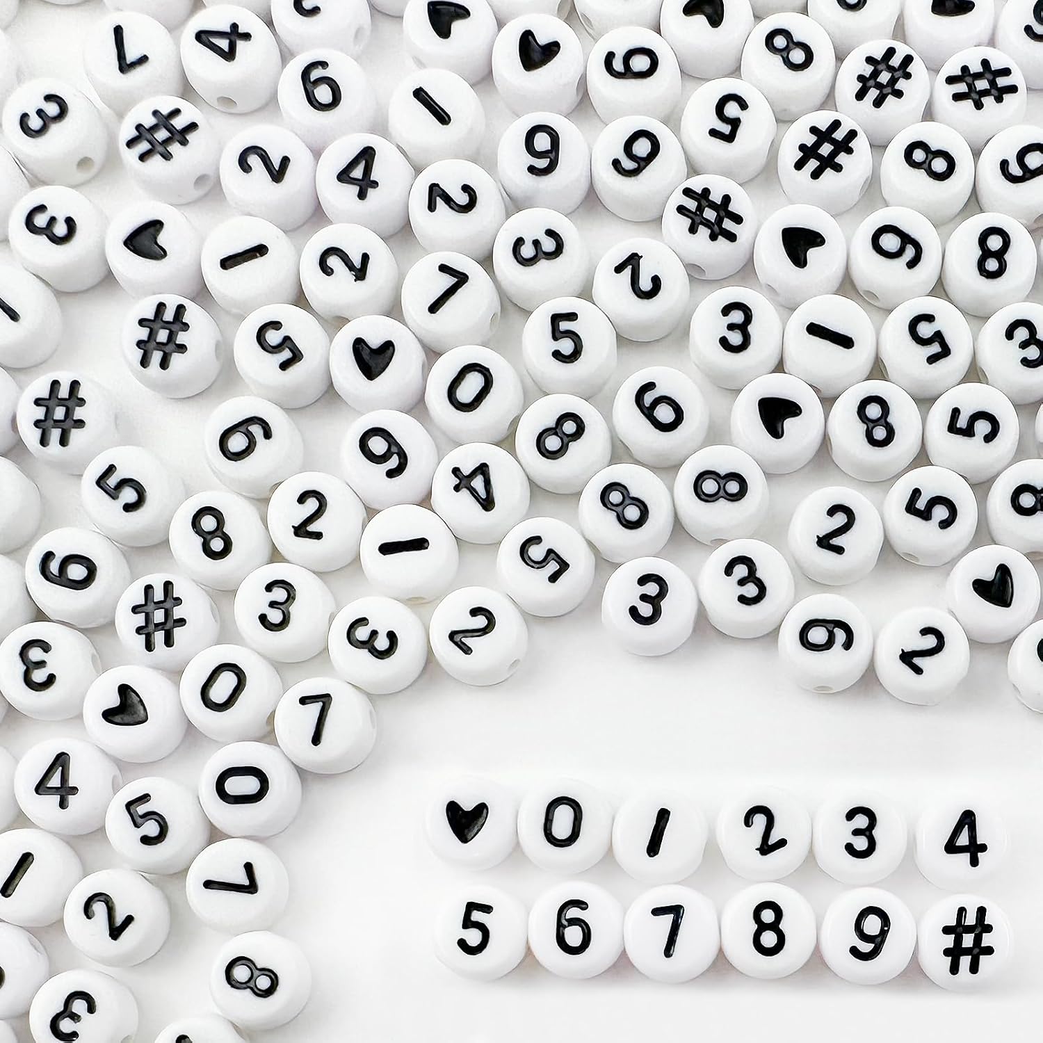 Amazon.com: Anlan-angel 600Pcs Acrylic Number Beads for Jewelry Making ...