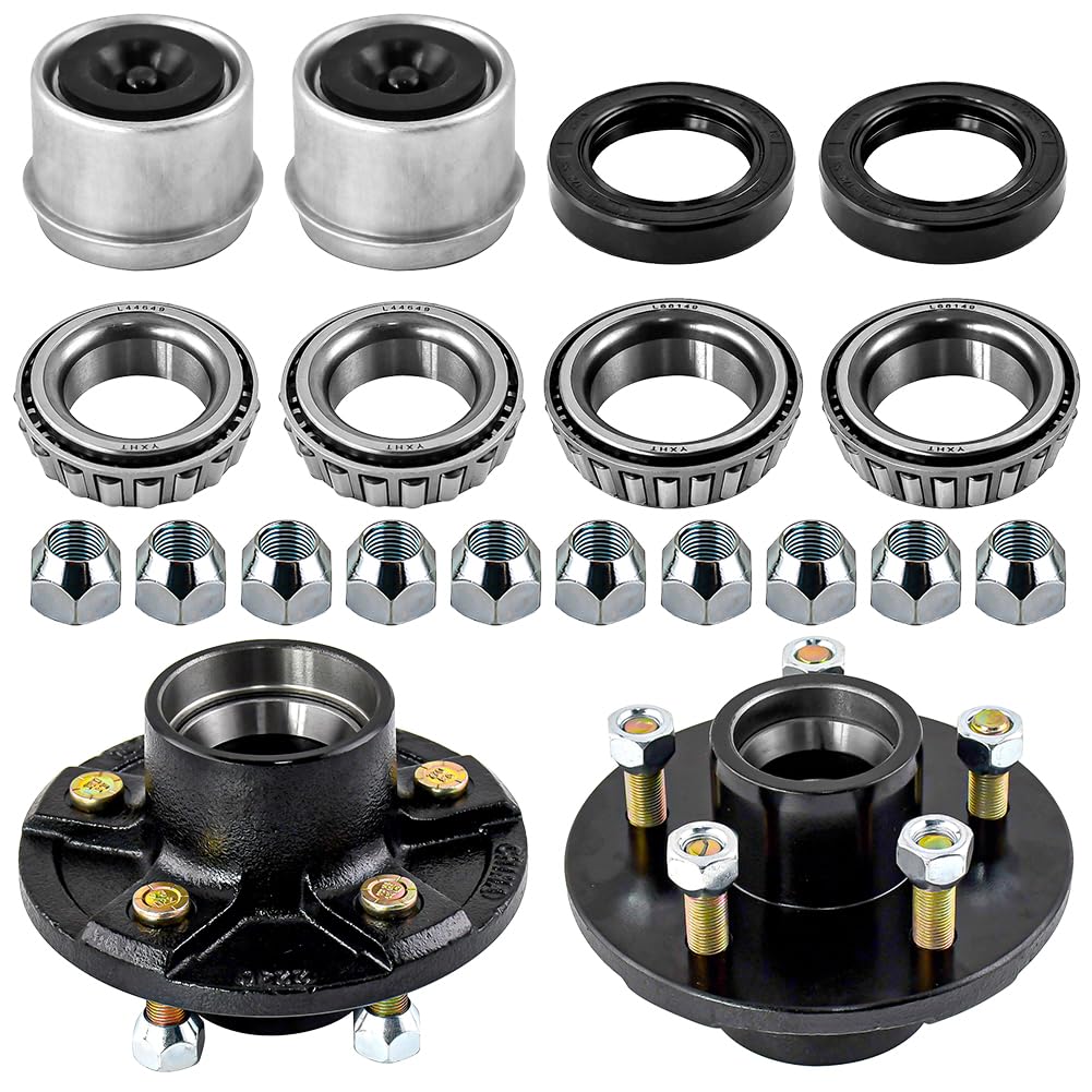 84 Spindle Kit 5 Lug Trailer Hub Kit For 3500 Lb Axles - Complete ...