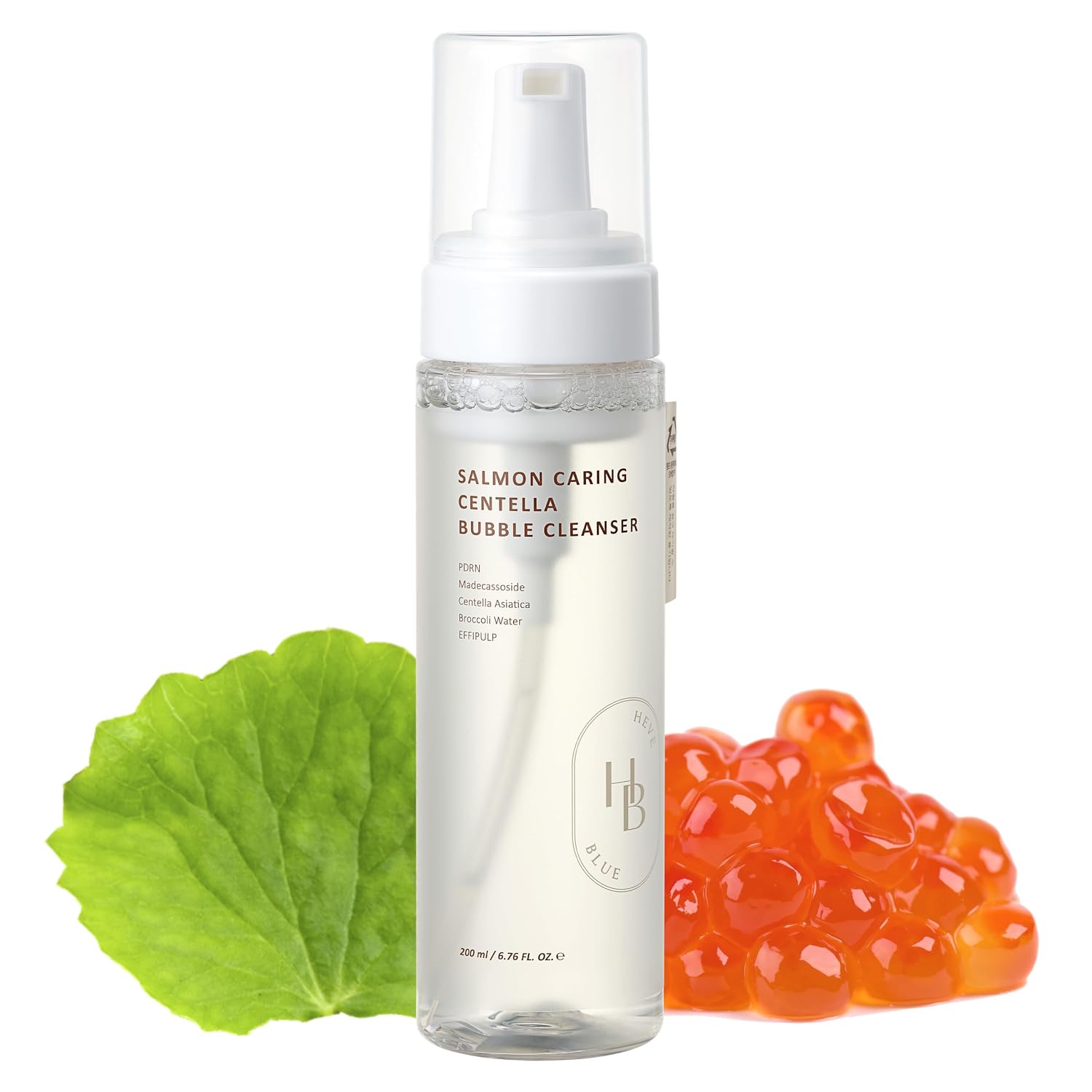 Amazon.com: HEVEBLUE Salmon Caring Centella Bubble Cleanser - Salmon ...