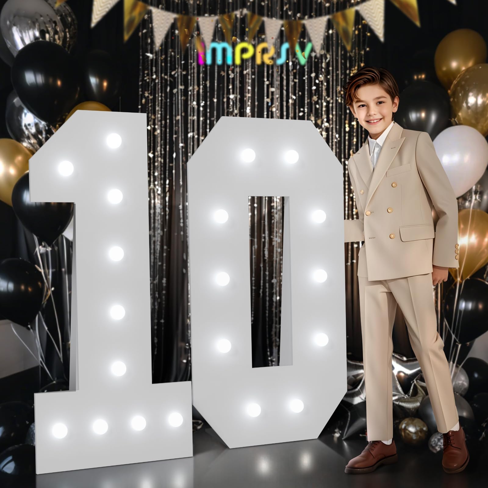 Snapklik.com : Imprsv Marquee Numbers 10th-Birthday Decorations: Large ...