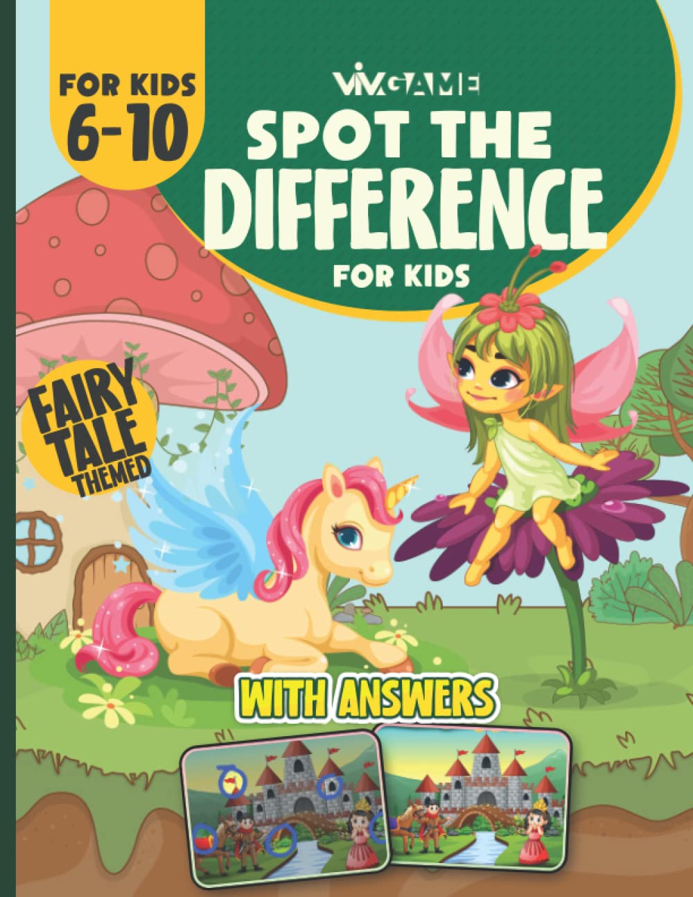 Spot The Difference For Kids Fairy Tale Themed Cartoon Picture ...
